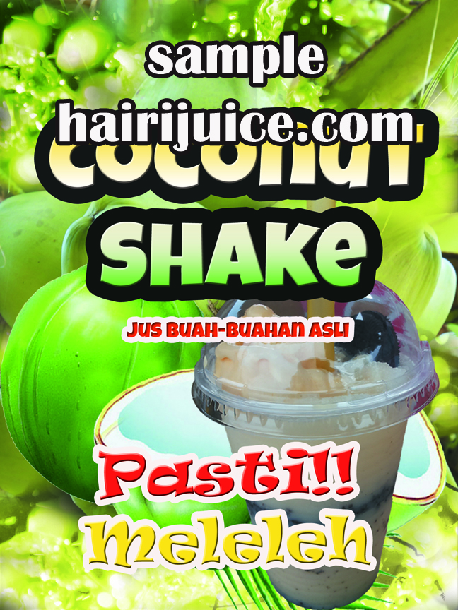 Sticker Balang air Jus Buah